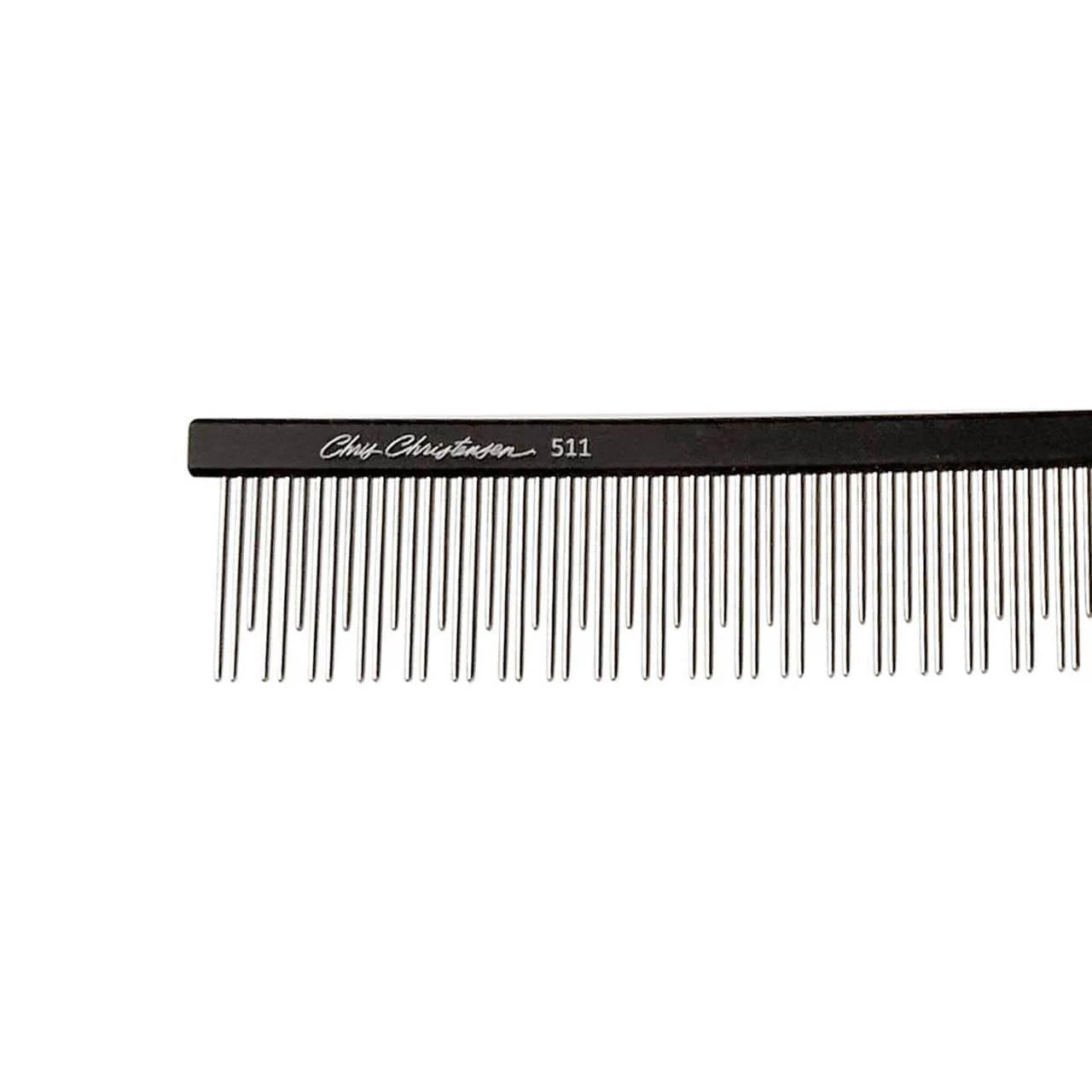 Chris Christensen Buttercomb 7" Black Dual Tooth Parting Comb #511 or ...